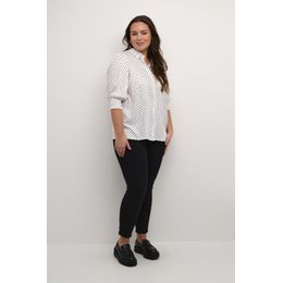 Kaffe Kurzarm-Bluse Regular fit Chalk/Black Dot white black