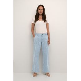 Culture Casual Hose Straight fit Blue/White Stripe blue white
