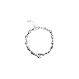 ZEEme Stainless Steel Armband Edelstahl Kugelarmband mit Herz