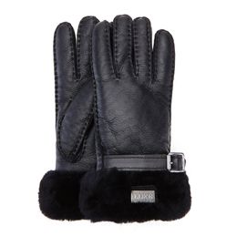 Australia Luxe Stulpenhandschuhe aus schwarzem Leder
