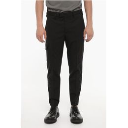 Neil Barrett Cargohose mit normaler Taille und schmaler Passform in Schwarz