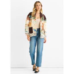 Leichte Steppjacke mit Schokoladenwasserdruck