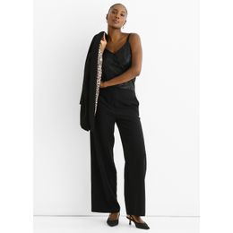 Schwarzes kontrastierendes Tierfutter Tailoring Cape Blazer