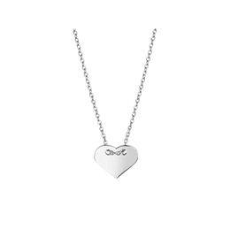 ZEEme Stainless Steel Collier Edelstahl Herz