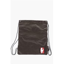 Neil Barrett Einfarbiger Nylon-Rucksack mit Kordelzug in Gr&uuml;n