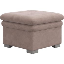 Hocker COTTA "Leandra", schlamm, B:65cm H:46cm T:65cm, NaturLEDER: Bitte beachten Sie, dass Lederbez&uuml;ge mehr N&auml;hte aufweisen als Stoffbez&uuml;ge.;Kunstleder Softlux;NaturLEDER (echtes Rindsleder) im Sitz. Korpus in passendem Kunstleder Softlux bezogen;Luxus-Microfaser (100% Polyester), Hocker, Hocker, Polstergarnitur, auch als Set erh&auml;ltlich