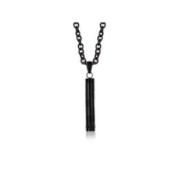 dKeniz Anh&auml;nger mit Kette Edelstahl BLACK PURE-O