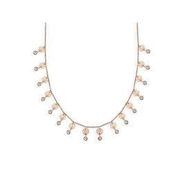 dKeniz Anh&auml;nger mit Kette 925/- Sterling Silber ros&eacute;vergoldet Doppel Fundament Silberkette
