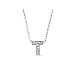 dKeniz Anh&auml;nger mit Kette Buchstabe T 925/- Sterling Silber