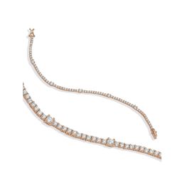 dKeniz Armband 925/- Sterling Silber ros&eacute;vergoldet Tennisarmband