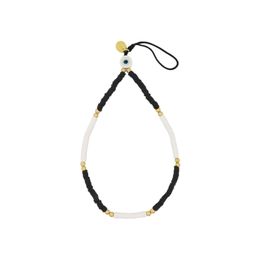 Fashionbox Armband mit Vinylpl&auml;ttchen schwarz/weiss
