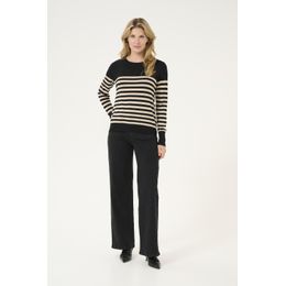 Kaffe Strickpullover Regular fit black offwhite