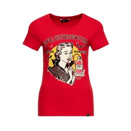 Queen Kerosin Damen Print T-Shirt You're my blood type rot
