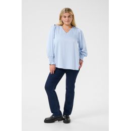 Kaffe Langarm-Bluse A-shape Soft Chambray blue