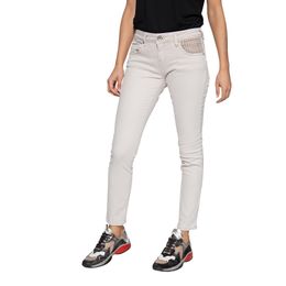 Amor, Trust & Truth Amor, Truth & Trust Damen ATT JEANS 5-Pocket Jeans mit Lochstickerei am Tascheneingriff Leoni beige