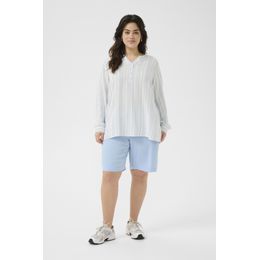 Kaffe Langarm-Bluse Regular fit Chalk/Soft Chambray Stripe white blue
