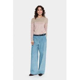 Saint Tropez Strickpullover Gerade Passform taupe
