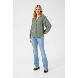 Cream Langarm-Bluse Regular fit Laurel Wreath green