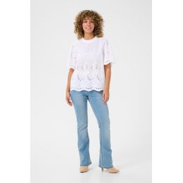 Cream Kurzarm-Bluse Loose fit Snow White