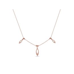 dKeniz Anh&auml;nger mit Kette 925/- Sterling Silber ros&eacute;vergoldet Pure Geometrie Silberkette