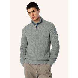 North Sails Pullover Fisherman's Rib mit halbem Rei&szlig;verschluss