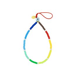 Fashionbox Armband mit Vinylpl&auml;ttchen Regenbogen-Farben 1 rundes Element