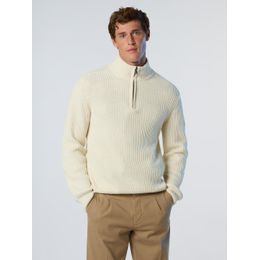 North Sails Pullover Fisherman's Rib mit halbem Rei&szlig;verschluss