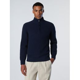 North Sails Pullover Fisherman's Rib mit halbem Rei&szlig;verschluss
