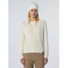 North Sails Pullover Zopfstrick mit Rundhalsausschnitt
