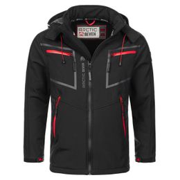 Arctic Seven Herren Softshell Jacke Schwarz