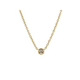Lyomi Collier 585/- Gelbgold Bl&uuml;te synth. Diam 0,10ct.