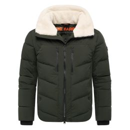 Stone Harbour Herren Steppjacke Ansello mit Teddyfleece-Kragen & Fleecefutter