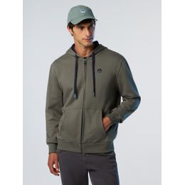 North Sails Kapuzenpullover Durchgehender Rei&szlig;verschluss mit gesticktem Logo