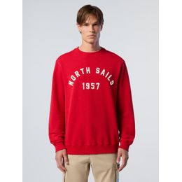 North Sails Kapuzenpullover Hoodie mit gesticktem Schriftzug