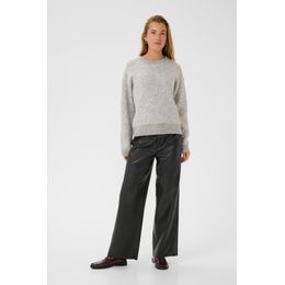 Kaffe Strickpullover KAbitzy Strickpullover Loose fit grey white