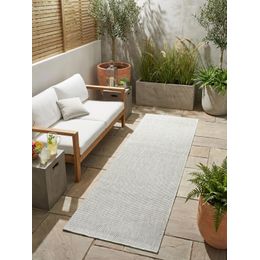 Teppich Bruno Banani "Venezia, auch als L&auml;ufer", grau, B:80cm H:4mm L:250cm, Kunstfaser, Teppiche, Teppich, In- und Outdoor geeignet, Sisal-Optik, Wetterfest & UV-best&auml;ndig