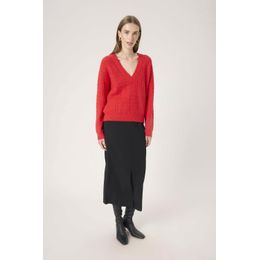 Soaked in Luxury Strickpullover SLVespera Strickpullover Gerade Passform red
