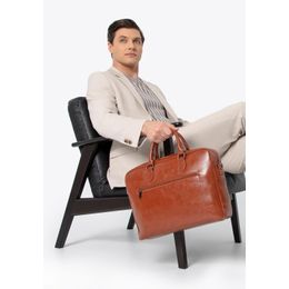 Wittchen Herren-Laptoptasche, 16 Zoll, Kunstleder, Braun, &Ouml;ko-Leder