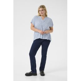 Kaffe Kurzarm-Bluse Regular fit Blue/Moonstruck Print blue white