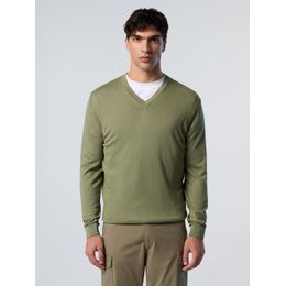 North Sails Pullover V-Ausschnitt mit Logo-Label