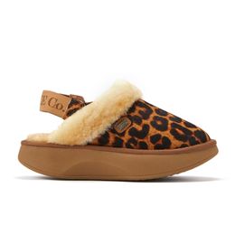 Australia Luxe Peggy Leopard Hausschuhe