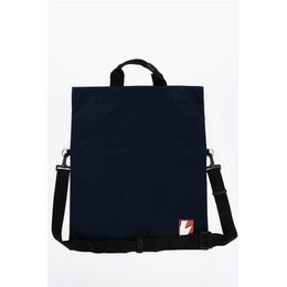 Neil Barrett Maxi-Tasche aus Nylon mit abnehmbarer Tracolla in Blau