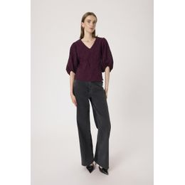 Soaked in Luxury Kurzarm-Bluse SLMaybel Kurzarm-Bluse Slim fit bordo