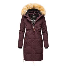 Navahoo Damen Winterjacke Halina &ndash; Warmer Parka mit Abnehmbarem Kunstfellkragen