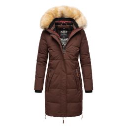 Navahoo Damen Winterjacke Halina &ndash; Warmer Parka mit Abnehmbarem Kunstfellkragen