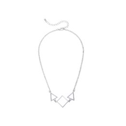 Steuer Modeschmuck Collier 49cm Formen Geometrie Struktur