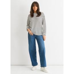 Monostreifen-Pullover in &Uuml;bergr&ouml;&szlig;e aus Strick