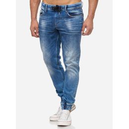 Tazzio Herren Jeans Regular Fit im Jogger-Stil