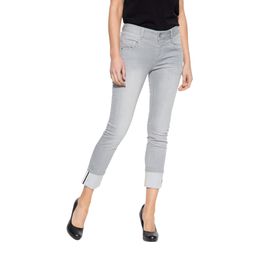 Amor, Trust & Truth Amor, Truth & Trust Damen 7/8 Jeans mit legerem Beinaufschlag Zoe hellgrau