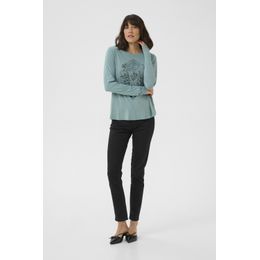 Kaffe Langarm-Shirt Loose fit Trellis blue
